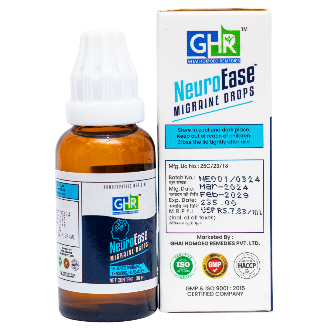 Buy Neuro Ease Drop Online | Best for Migraine & Tensions – Ghai Homoeo ...