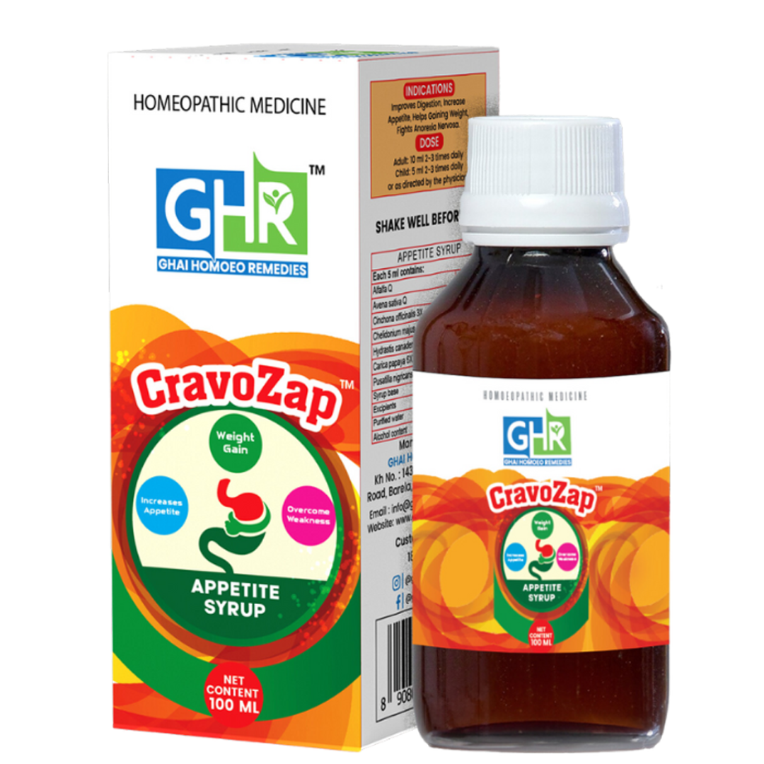 Buy Cravo Zap Syrup | Homeopathic Appetite Booster for Kids